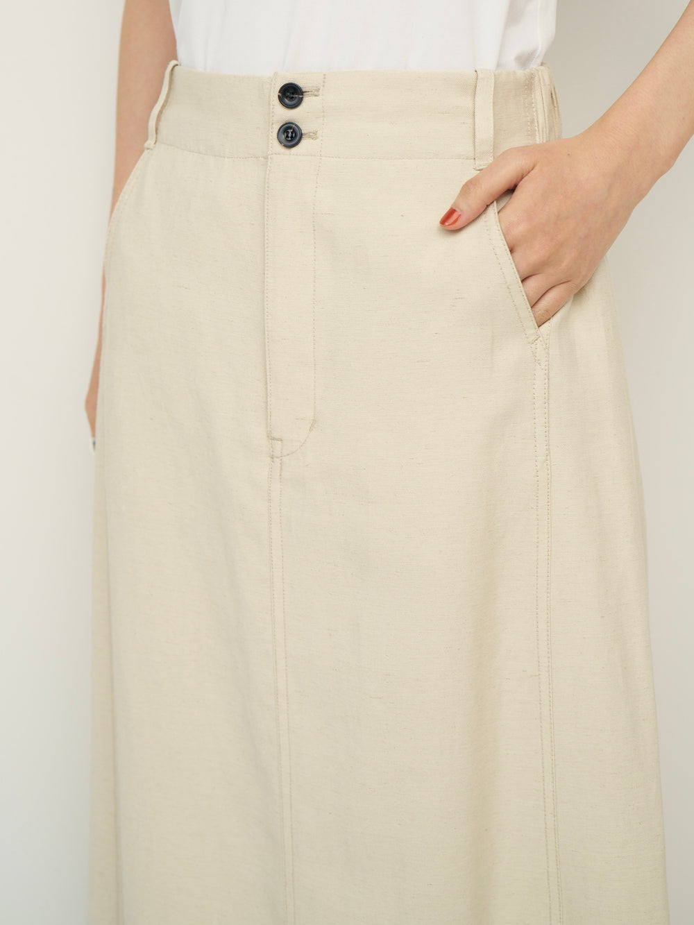 【CHIGNON】麻ミックススリットスカート/2262-303KK