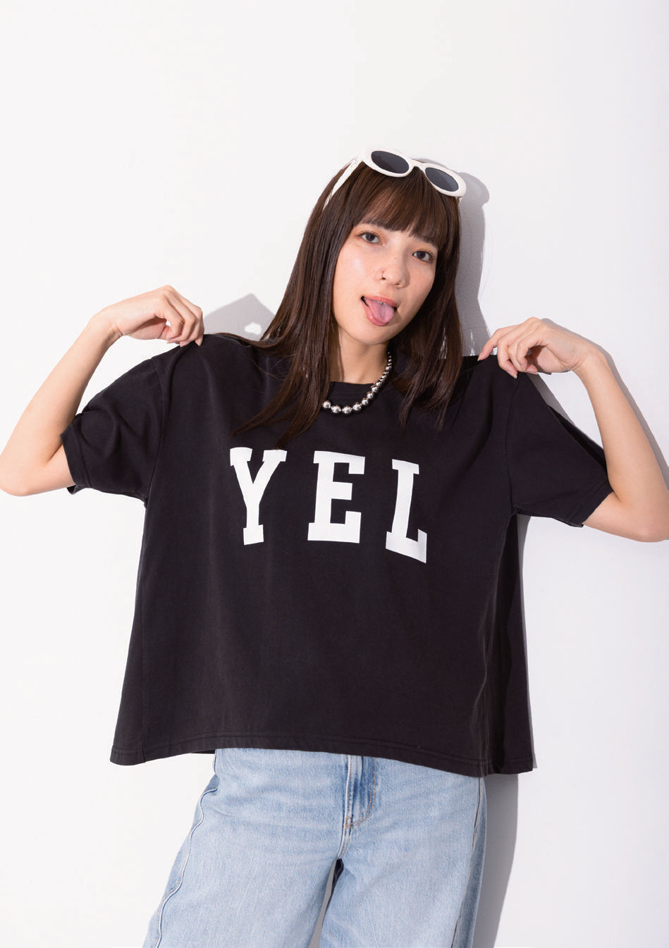 【MARGAUX VINTAGE】YEL Tシャツ(パウダー加工)/MG CT-26033-S